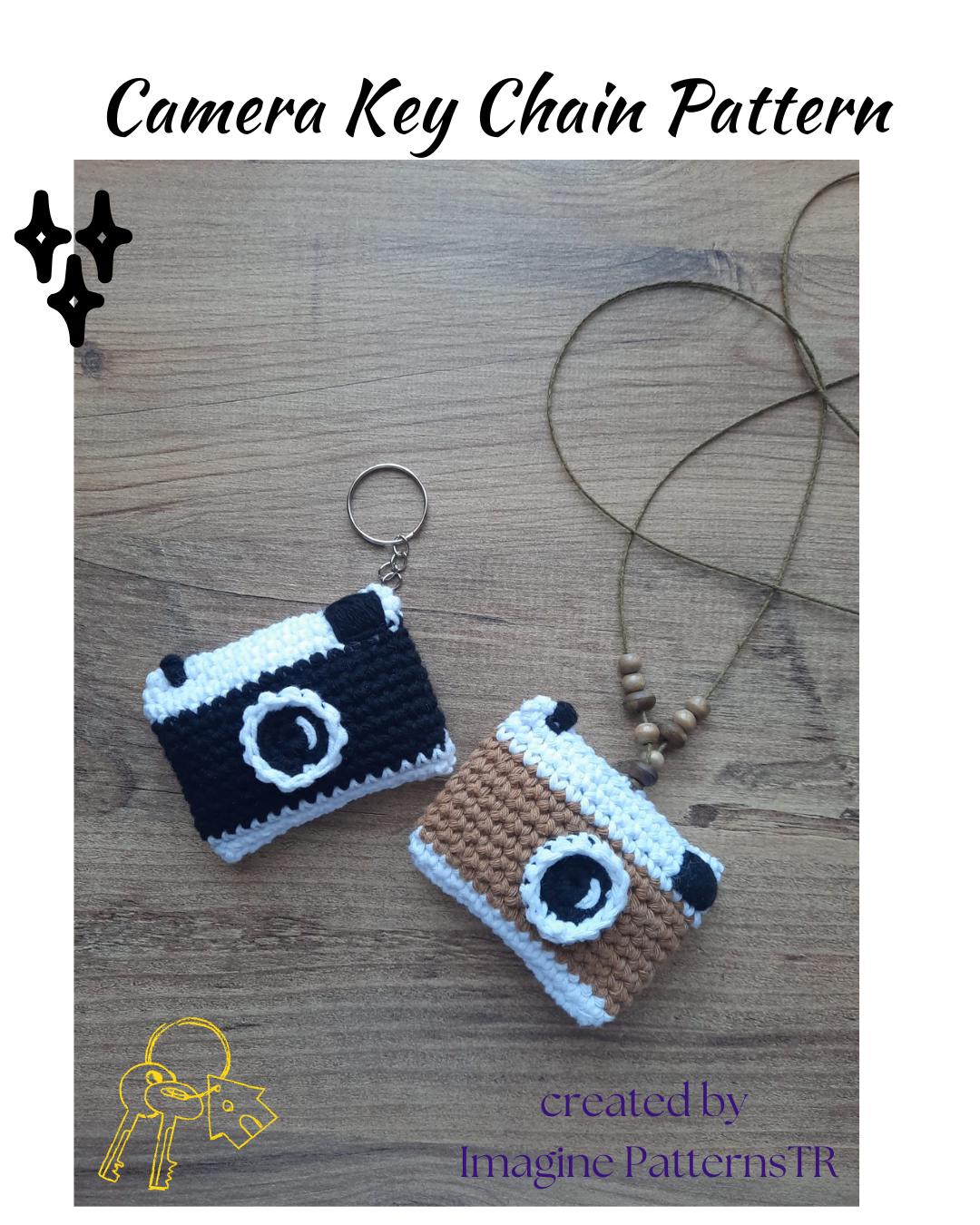 Crochet Camera Amigurumi Pattern: Miniature Keychain Toy (PDF Pattern ...