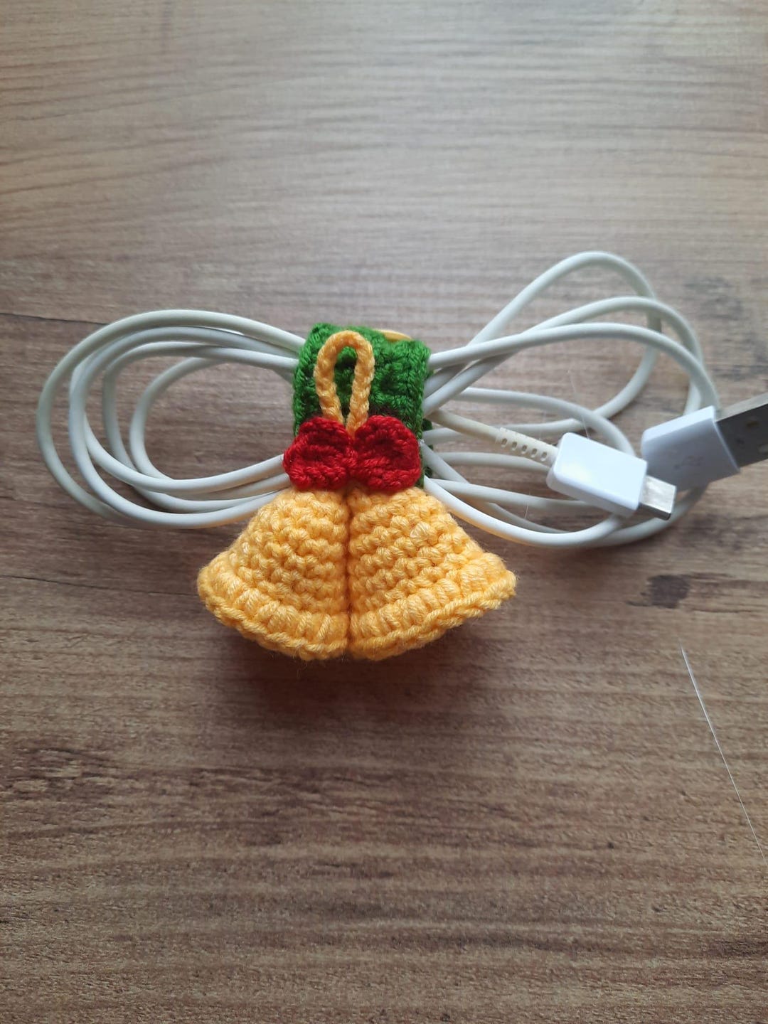 Crochet Jingle Bells Cable Organizer Pattern – Beginner PDF for Festive ...