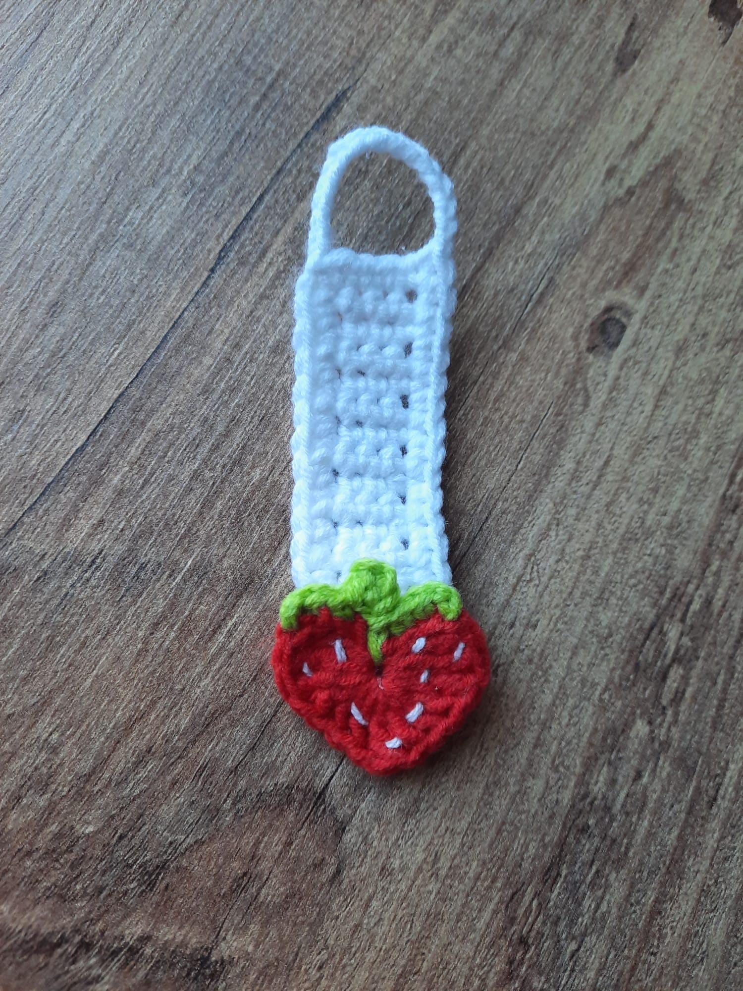 Crochet Strawberry Cable Organizer Pattern: Easy DIY Cord Keeper (PDF ...
