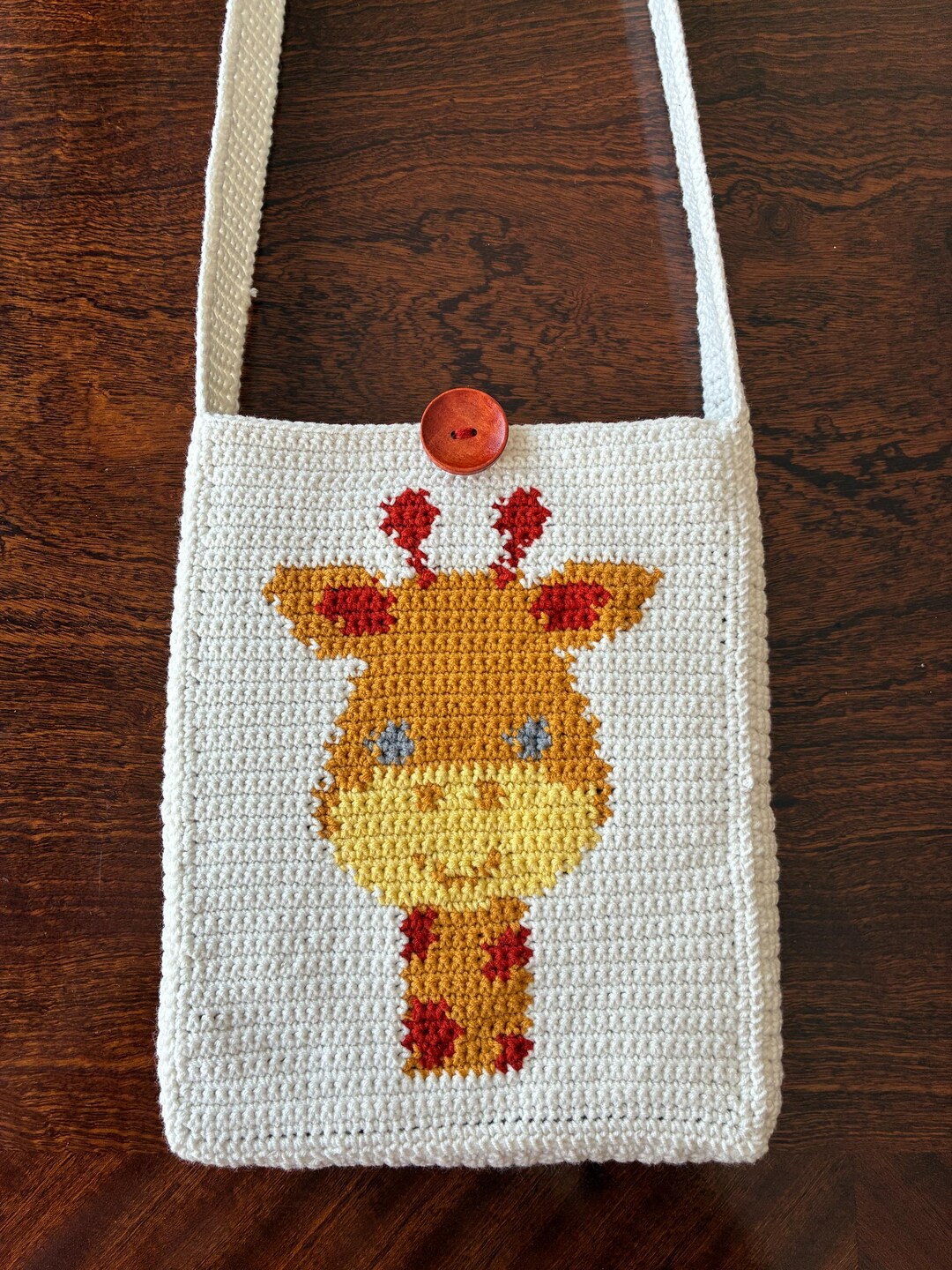 Giraffe Crochet Bag Pattern: Easy Intarsia Shoulder Bag (PDF Download ...