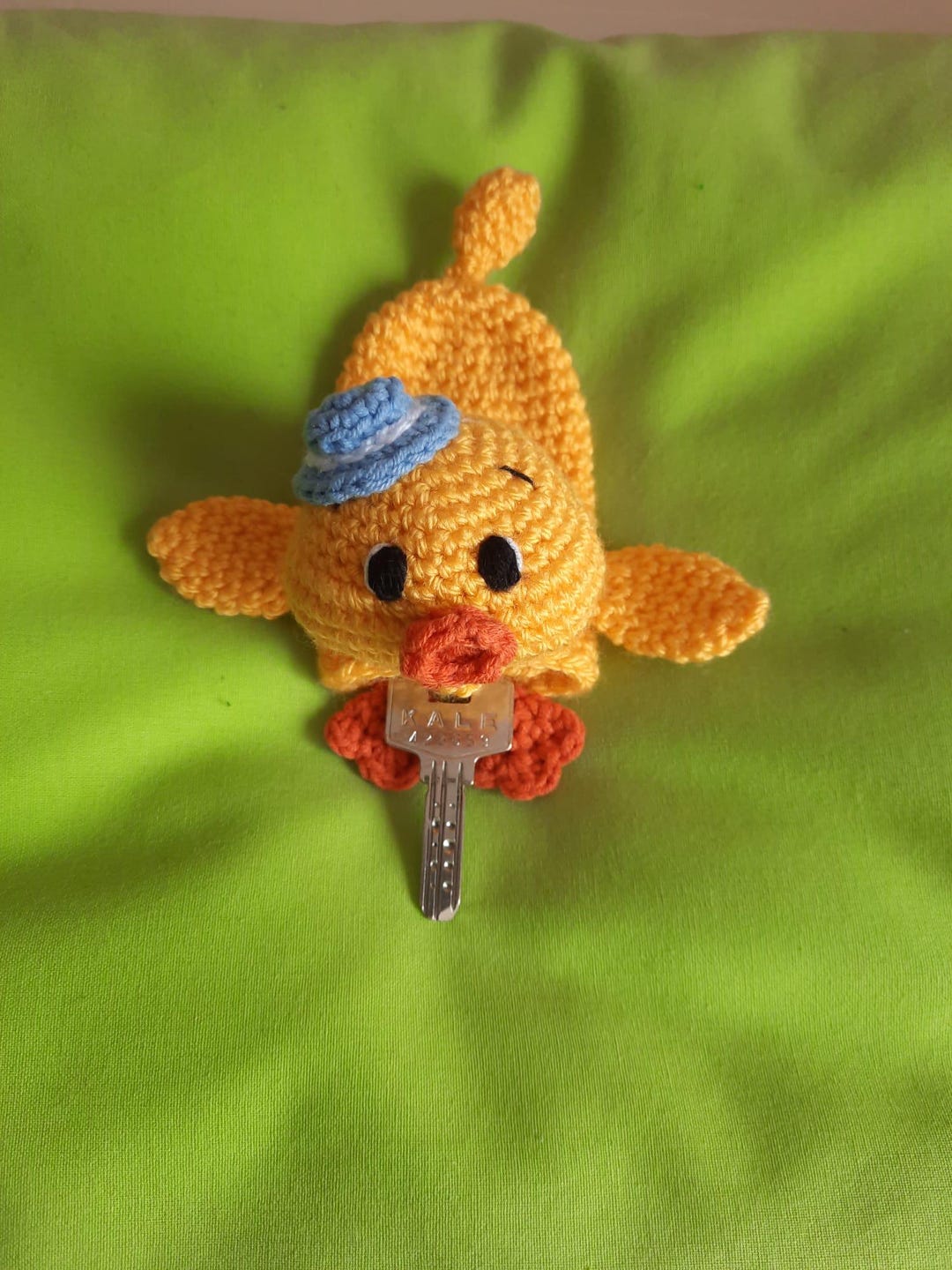 Crochet Duck Key Cover Pattern PDF, Cute Duck Keychain Cover for Home ...