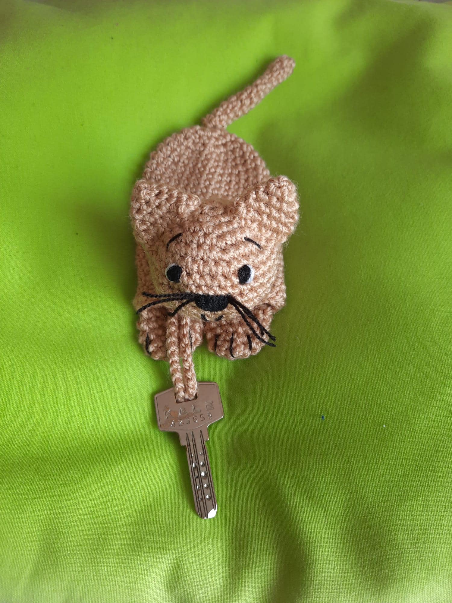Crochet Cat Key Cover Pattern: Amigurumi Kitty Keychain (PDF Pattern ...