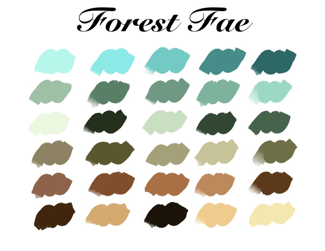 Color Palette for Procreate, Mystical Forest, Enchanted Fae Colors ...