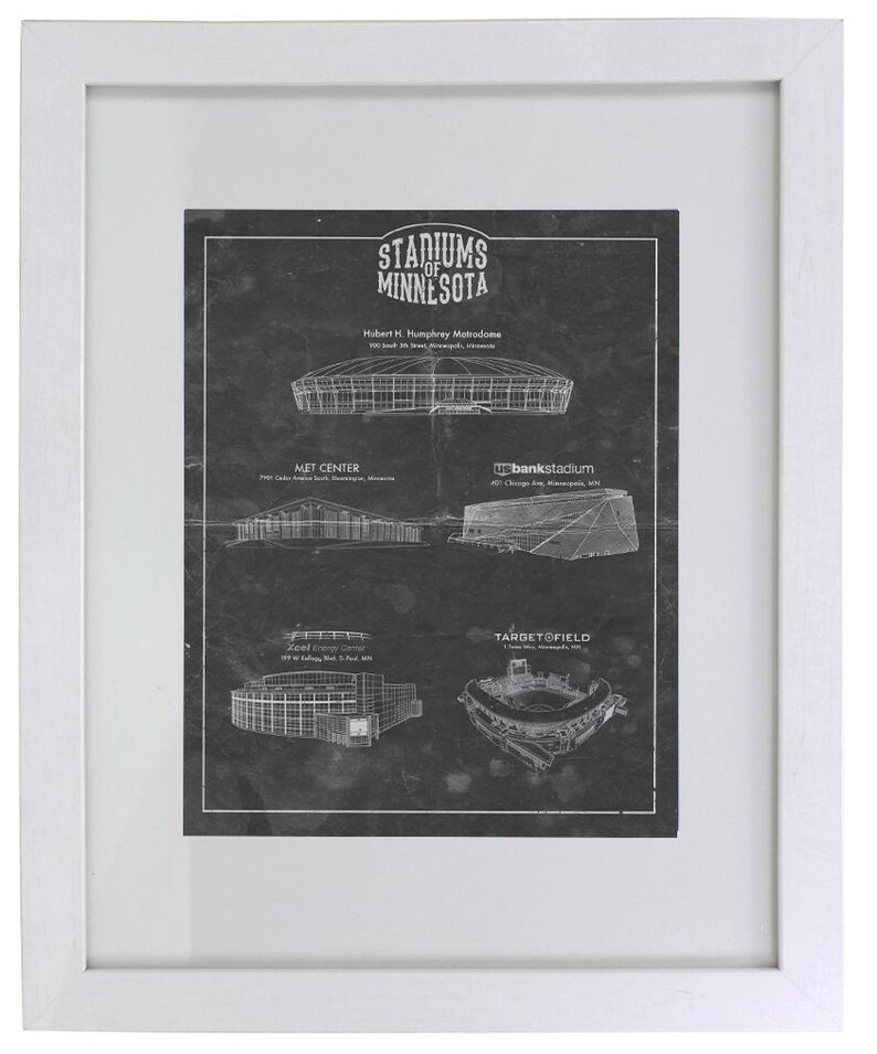 Stadiums of Minnesota Blueprint: 5x7 and 8x10 Printable Download. - Etsy