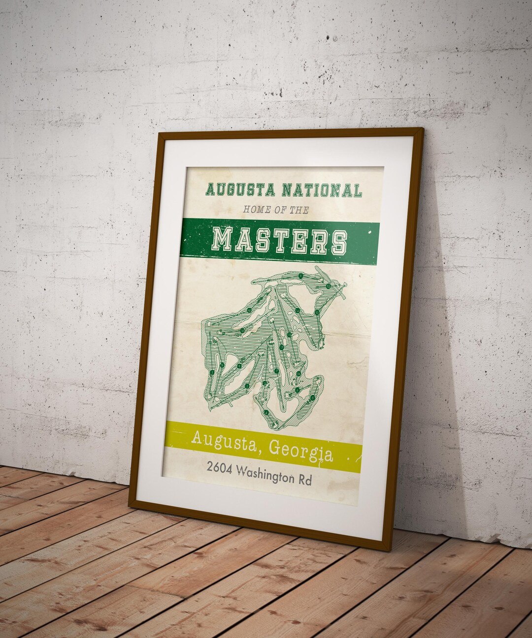5x7 and 8x10 Augusta Golf Club Subway Style Art Printable Digital ...