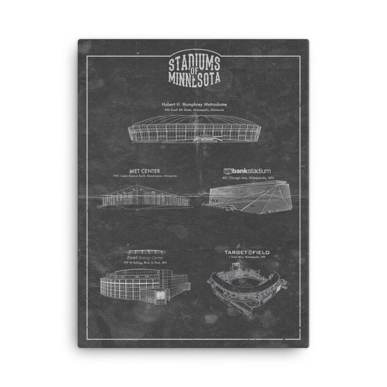 Stadiums of Minnesota Blueprint: 5x7 and 8x10 Printable Download. - Etsy