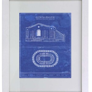 Detroit Olympia Stadium Blueprint: 5x7 and 8x10 Printable Digital ...