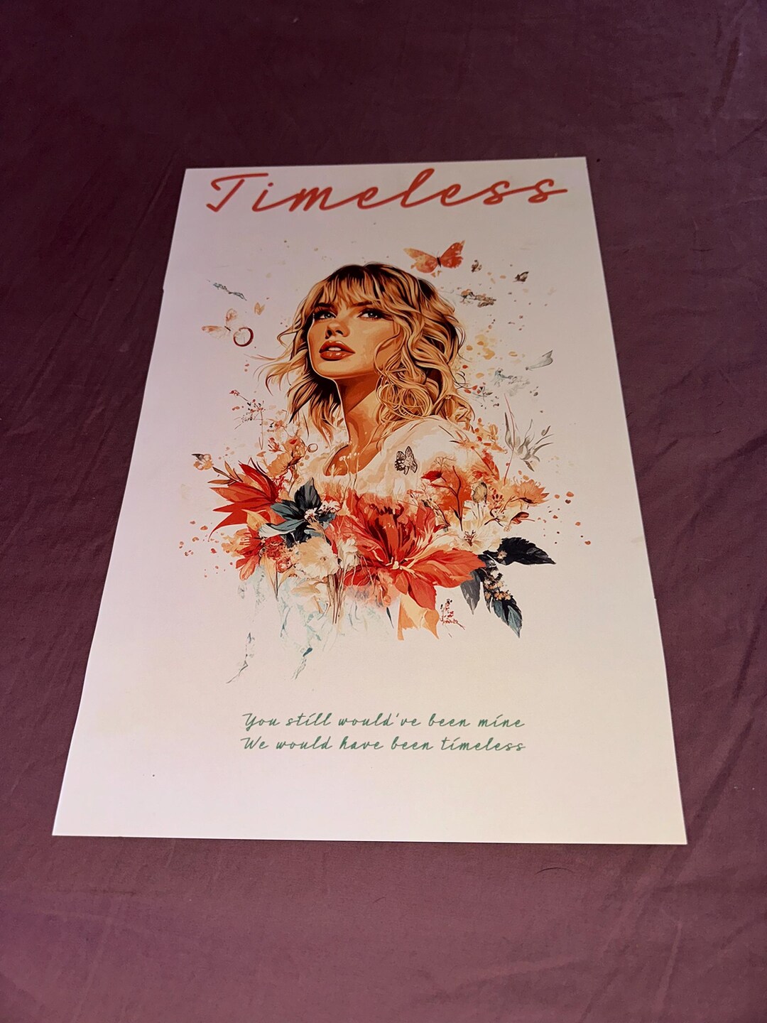 Timeless a Taylor Swift Inspired Art Print - Etsy
