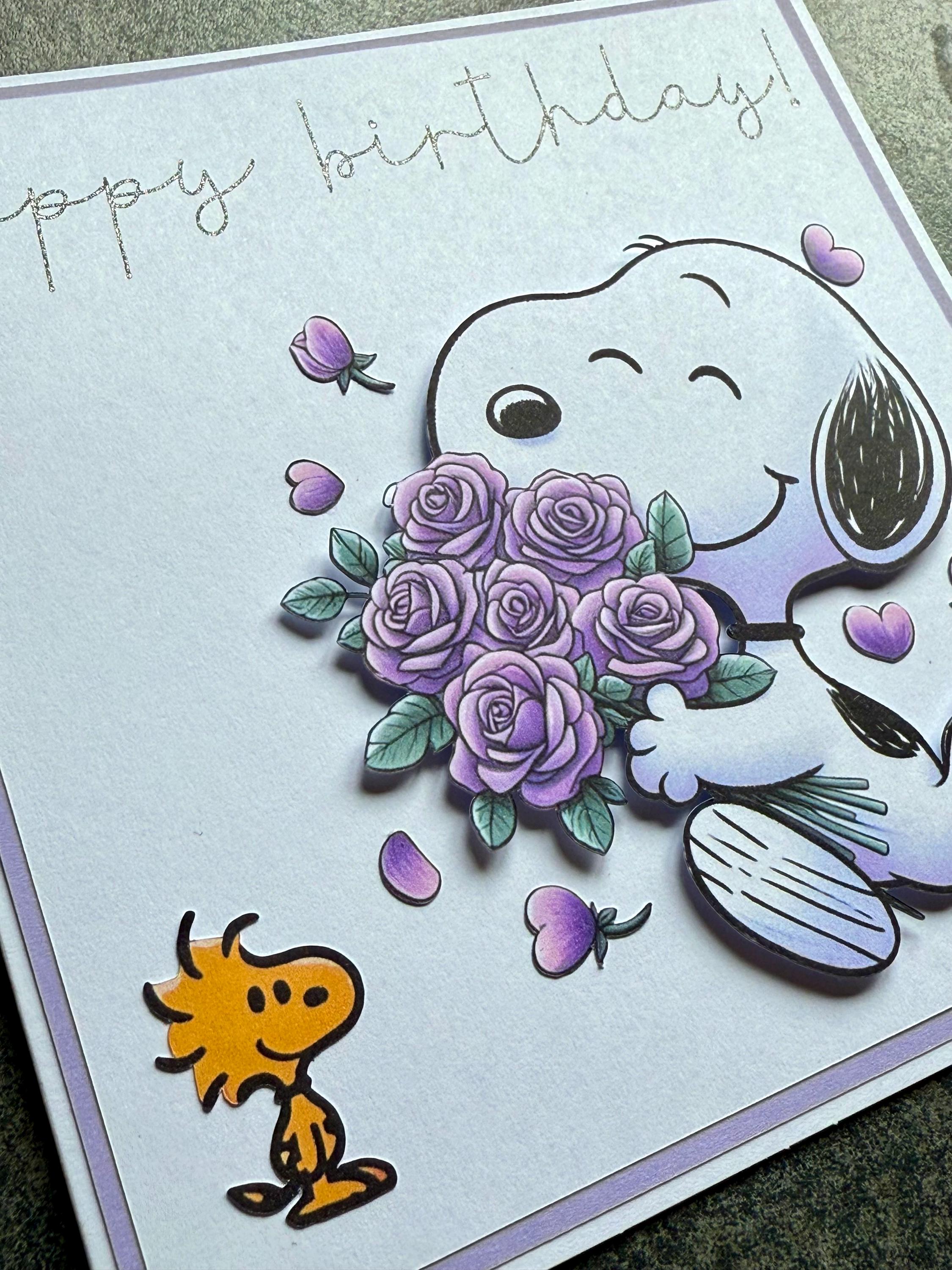 Handmade Nostalgic Snoopy Birthday Card - Etsy UK