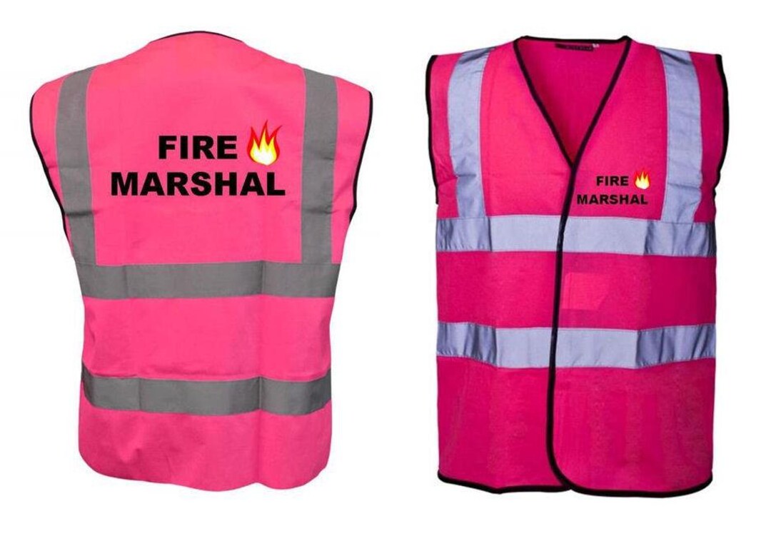 Fire Marshal Pink Hi Vis Vest - Etsy