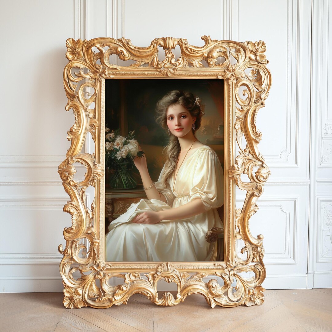 Digital Portrait Art Print | Victorian Style Romantic Neoclassical ...
