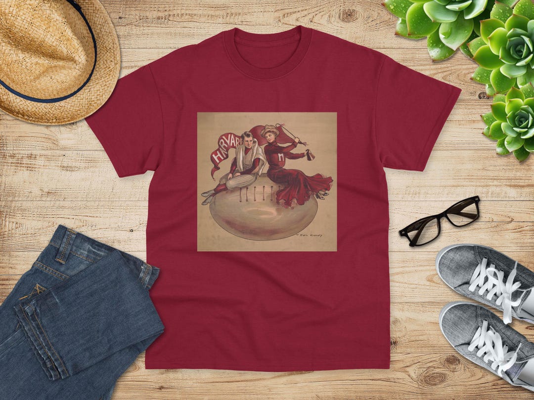 Art Deco Vintage Harvard Football Poster Print on Tshirt - Etsy