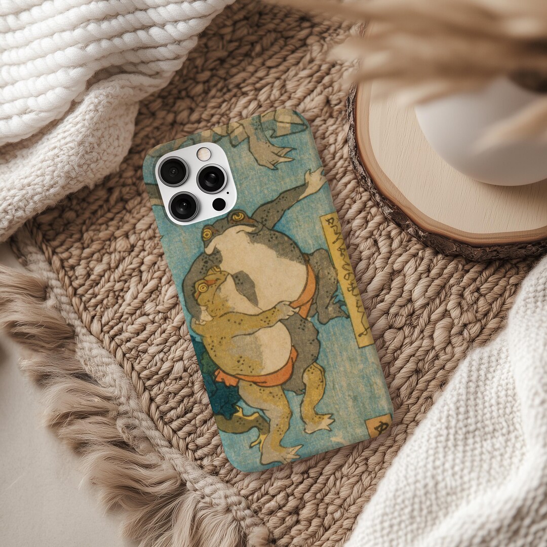Sumo Frog Ukiyo-e Sumo Illustration Phone Case | Kabuki Edo Period ...