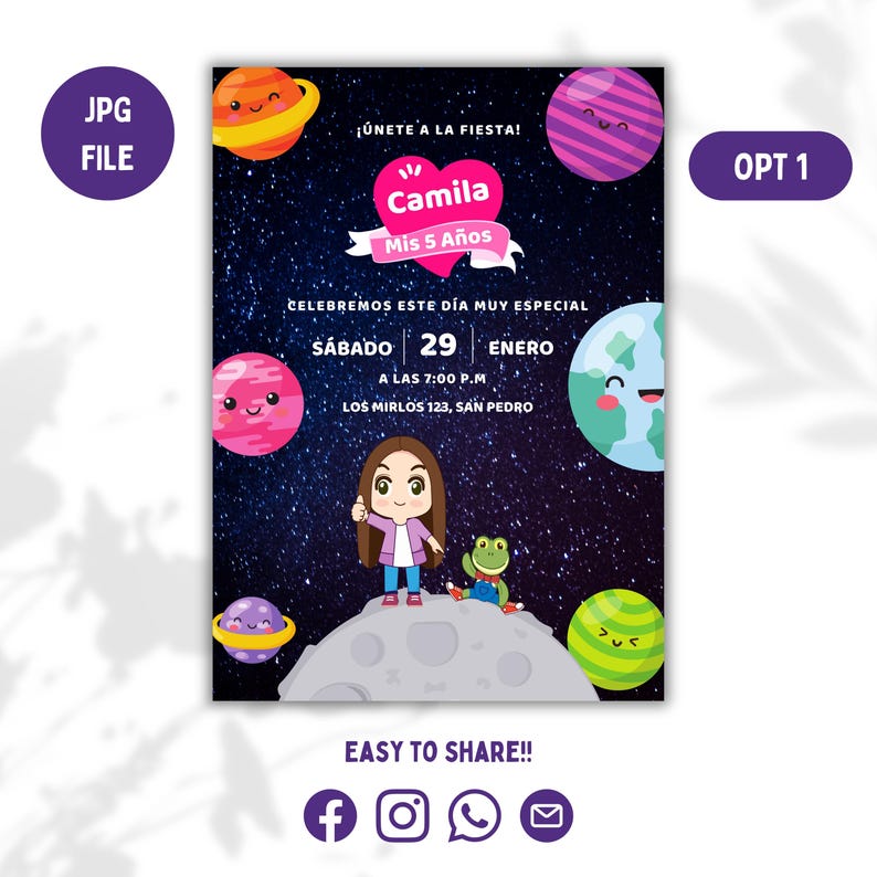 Invitación Lara Campos, invitación de cumpleaños Lara Campos, foto ...