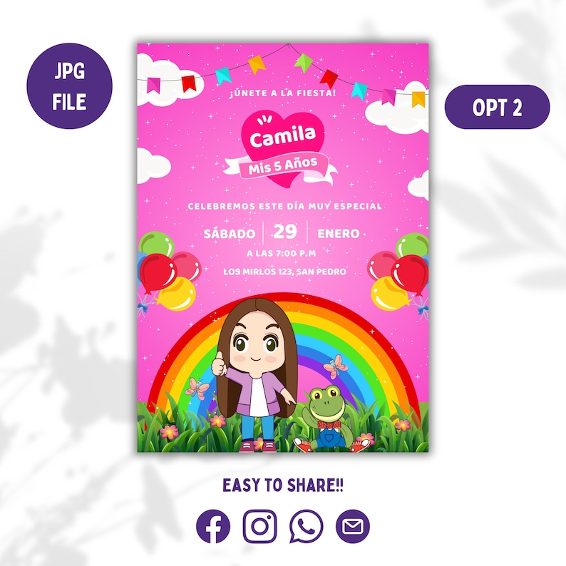 Invitación Lara Campos, invitación de cumpleaños Lara Campos, foto ...