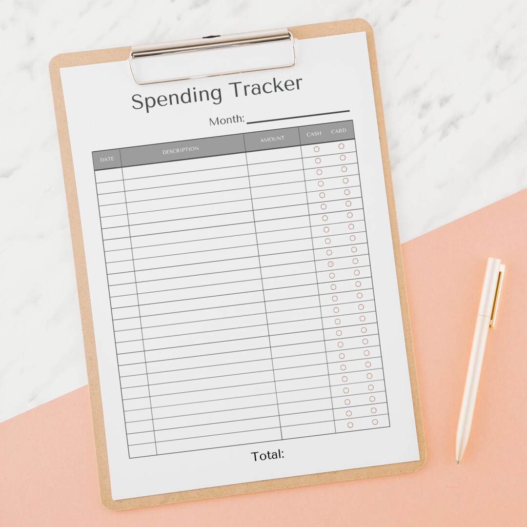 Editable Spending Tracker PDF | Budget Planner Printable | Financial ...