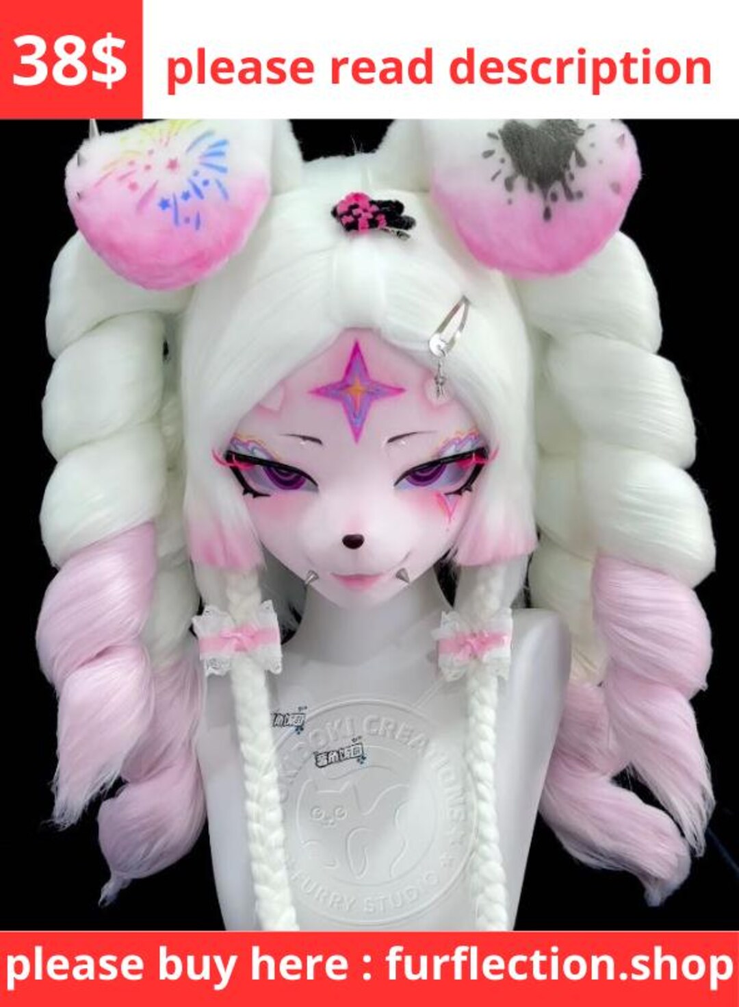 Starlight Fireworks Bunny Fursuit With Twin Tails - Etsy