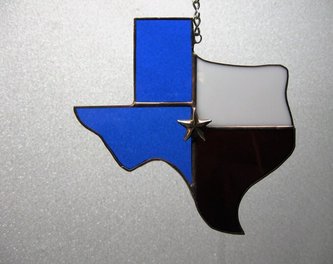 Texas State Stained Glass Suncatcher - Etsy