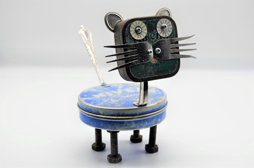 Metal Junk Handmade Sculpture "cat" - Etsy