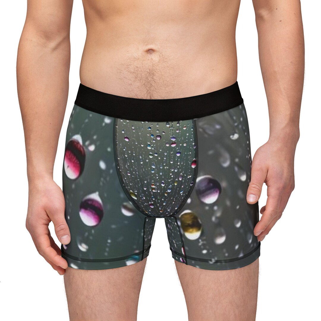 Artistic Men's Boxers, Water Droplet Design, Perfect Gift for Him ...