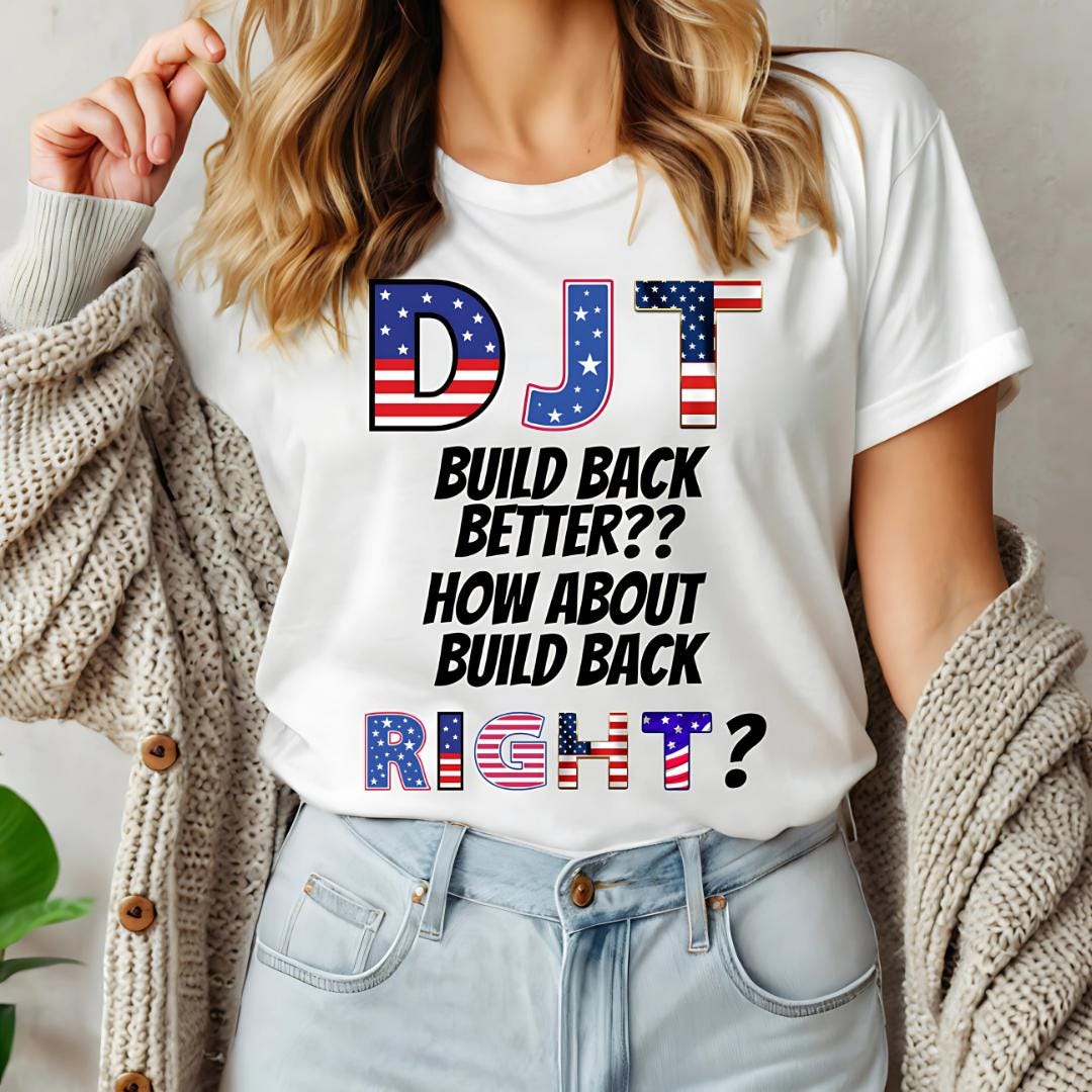 Trump MAGA 2025 Inauguration Tee Build Back Right, Political T Shirt ...