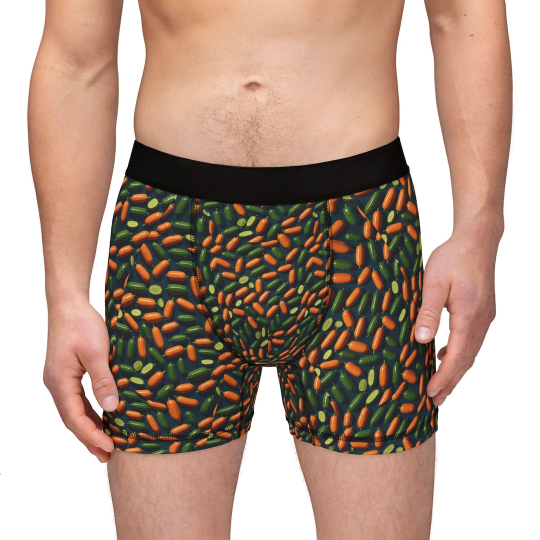Colorful Men's Pickle Print Boxers, Fun Boxers for Men, Unique ...