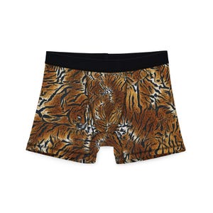 Bold Tiger Print Men's Boxers, Wild Animal Valentine Underwear, Cozy ...
