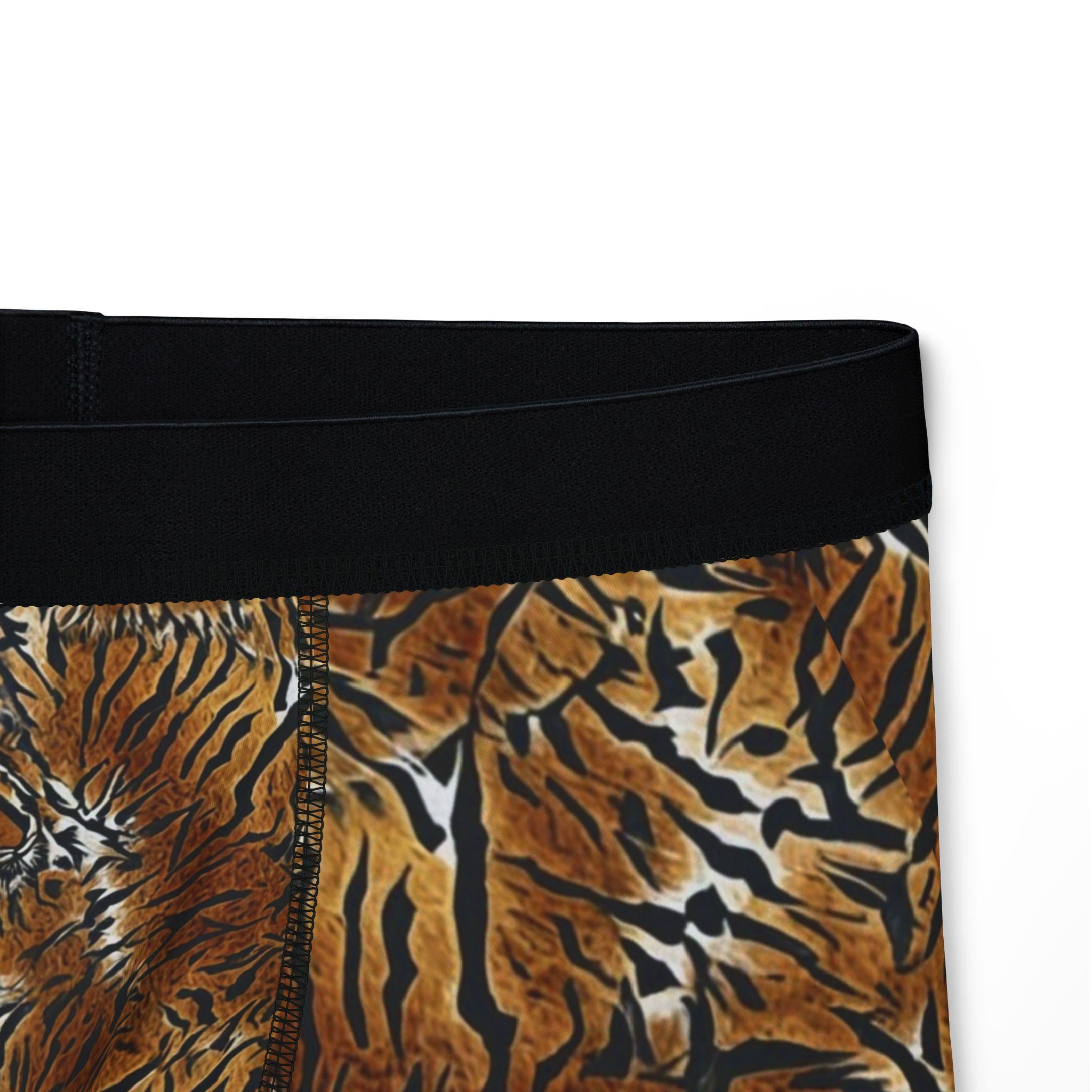 Bold Tiger Print Men's Boxers, Wild Animal Valentine Underwear, Cozy ...