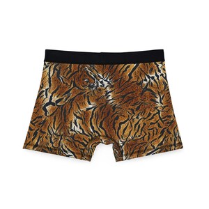 Bold Tiger Print Men's Boxers, Wild Animal Valentine Underwear, Cozy ...