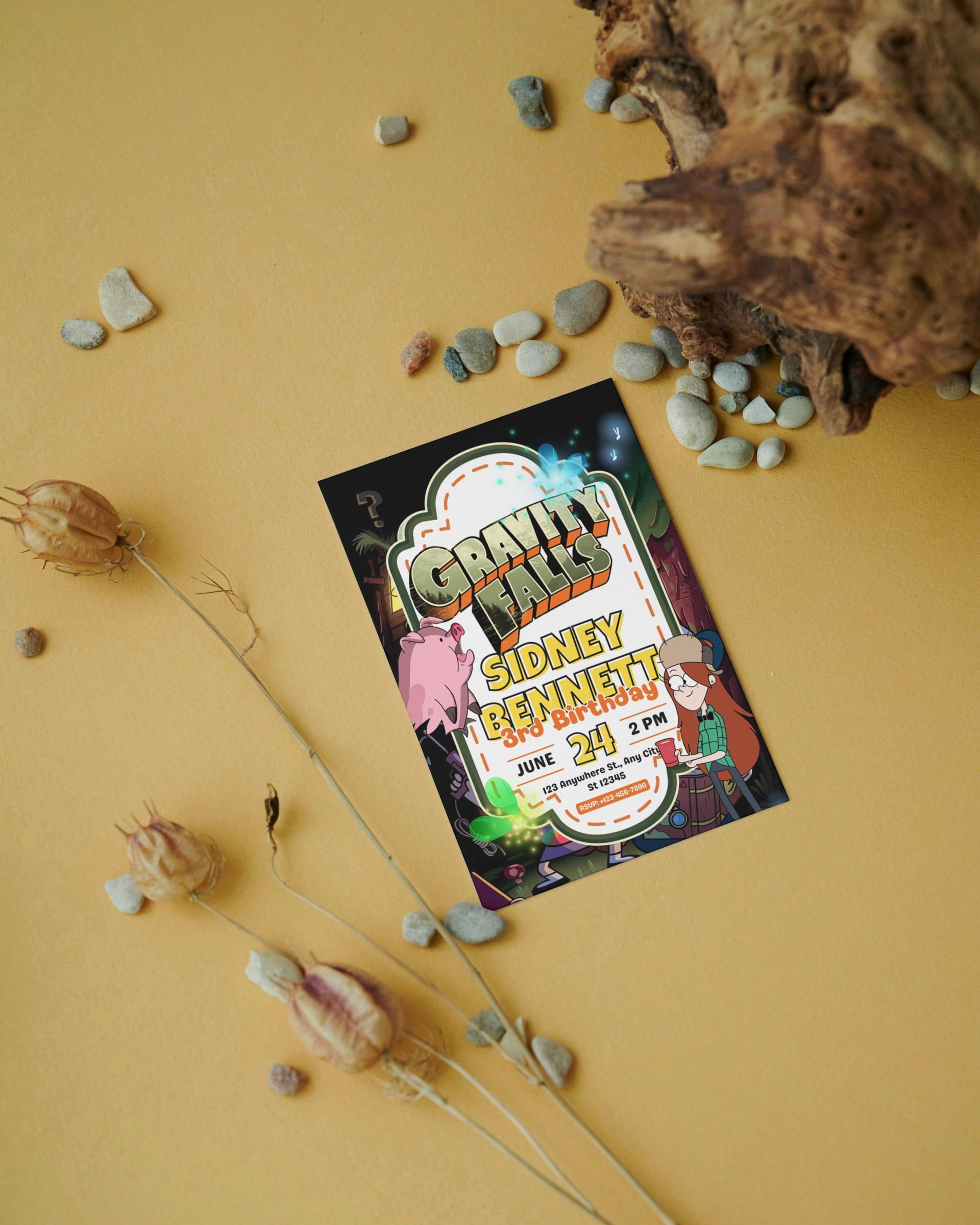 Gravity Falls Birthday Invitation, Gravity Invite, Gravity Party ...