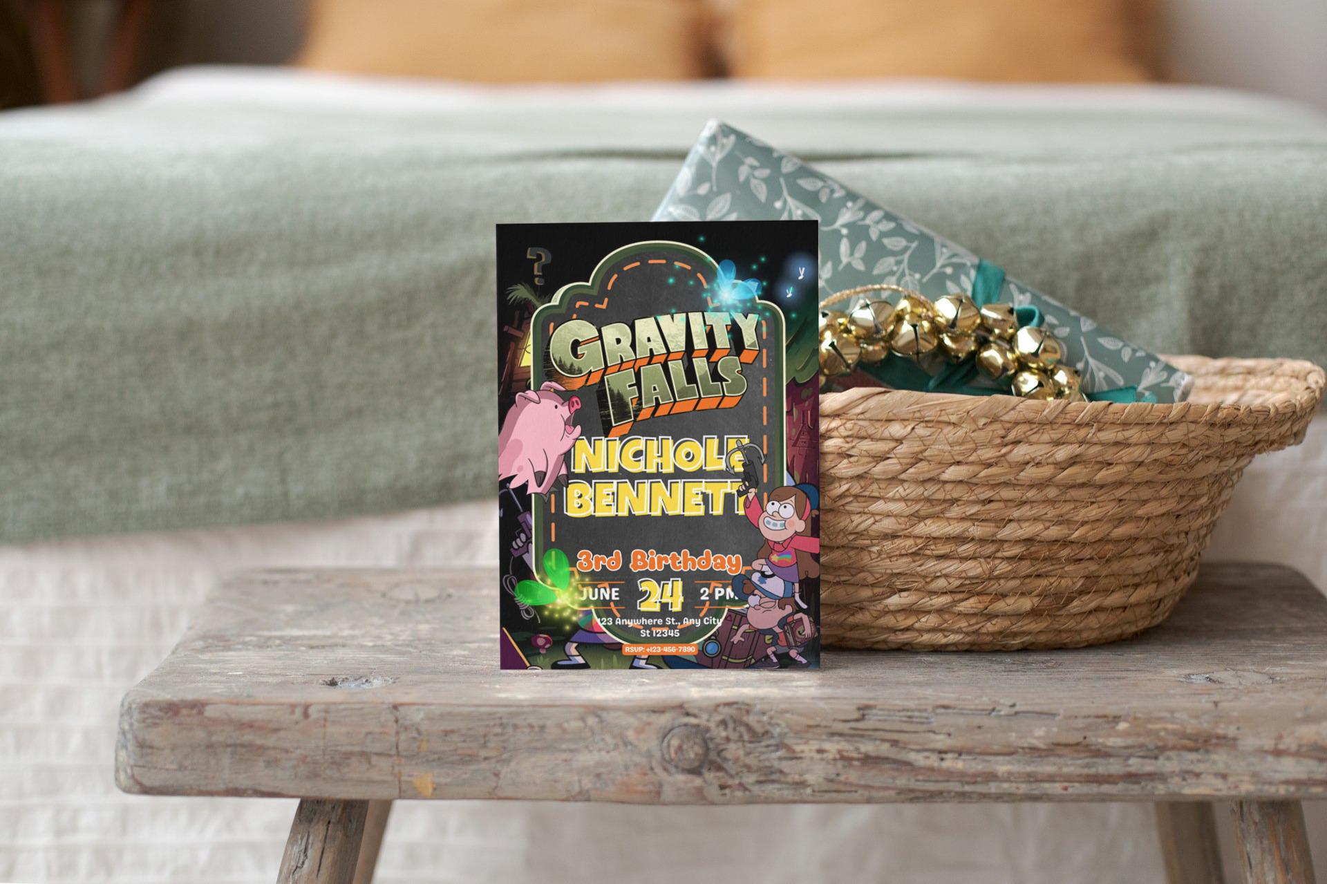 Gravity Falls Birthday Invitation, Gravity Invite, Gravity Party ...
