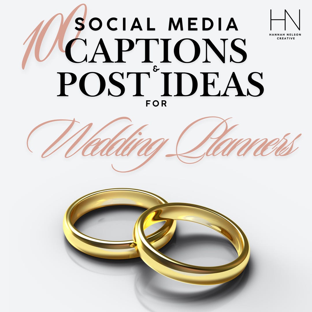 100 Social Media Post Ideas With Captions for Wedding Planners ...