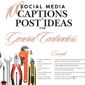 100 Social Media Posts With Captions for General Contractors ...