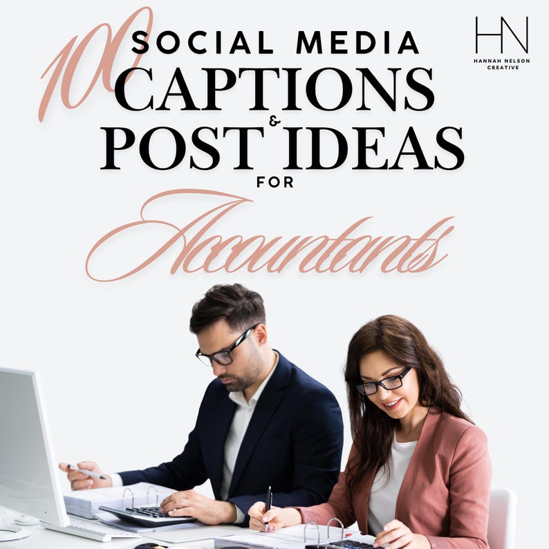 100 Social Media Post Ideas With Captions for Tax Professionals, Cpas ...