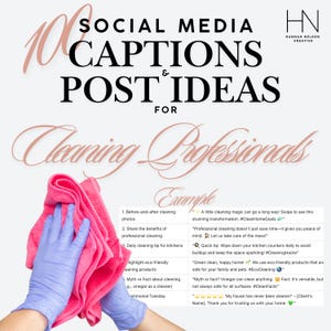 100 Social Media Posts With Captions for Cleaning Professionals ...