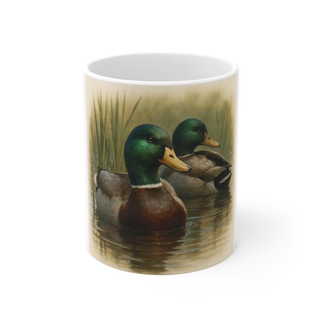 Mallard Ducks Mug | Vintage Wildlife Waterfowl Illustration - Etsy