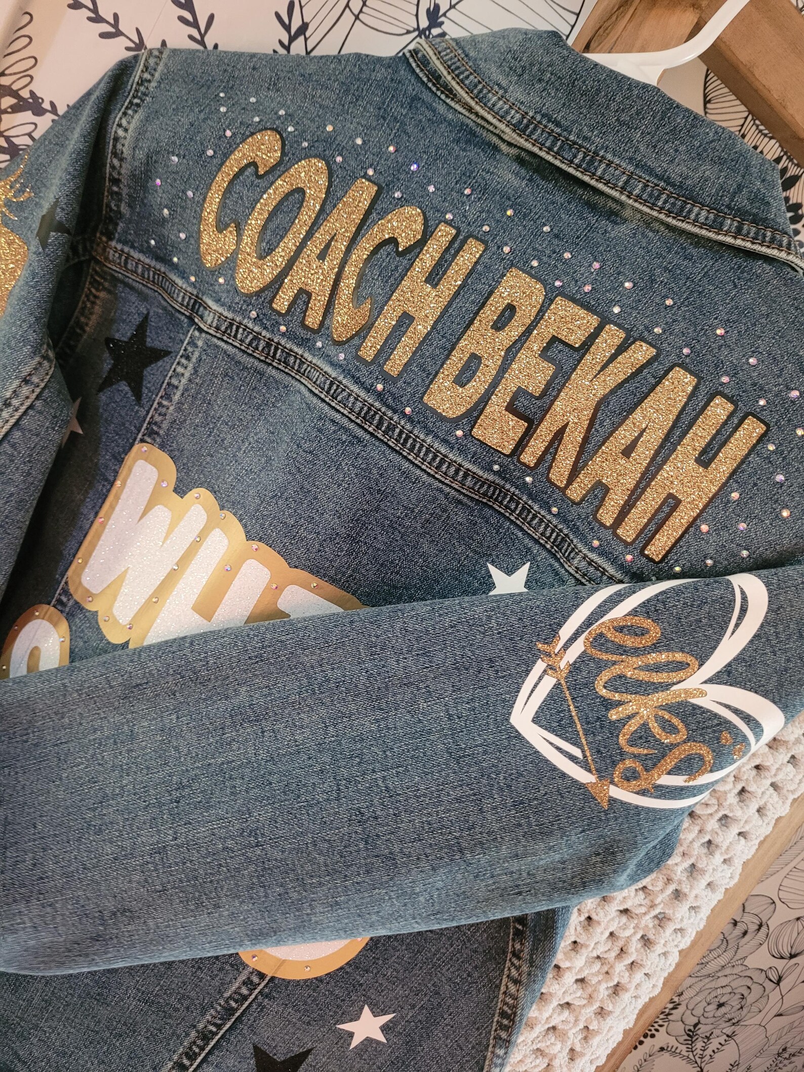Custom Game Day Denim Jacket: Sports Fan Jean Jacket - Etsy