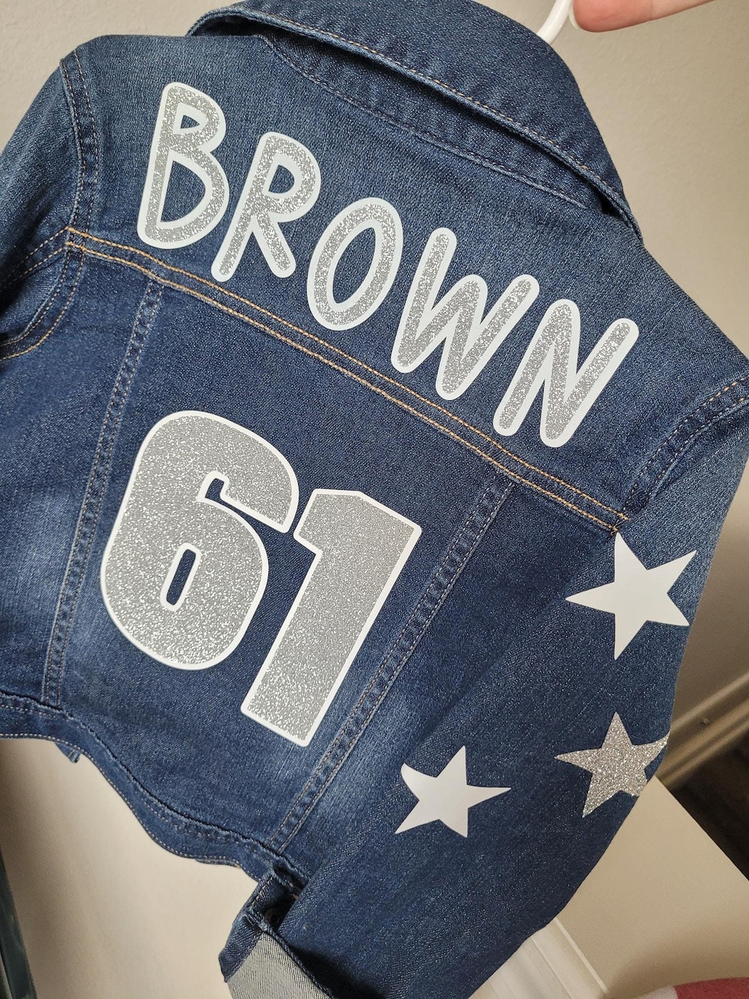 Custom Game Day Denim Jacket: Sport Fan Jean Jacket - Etsy