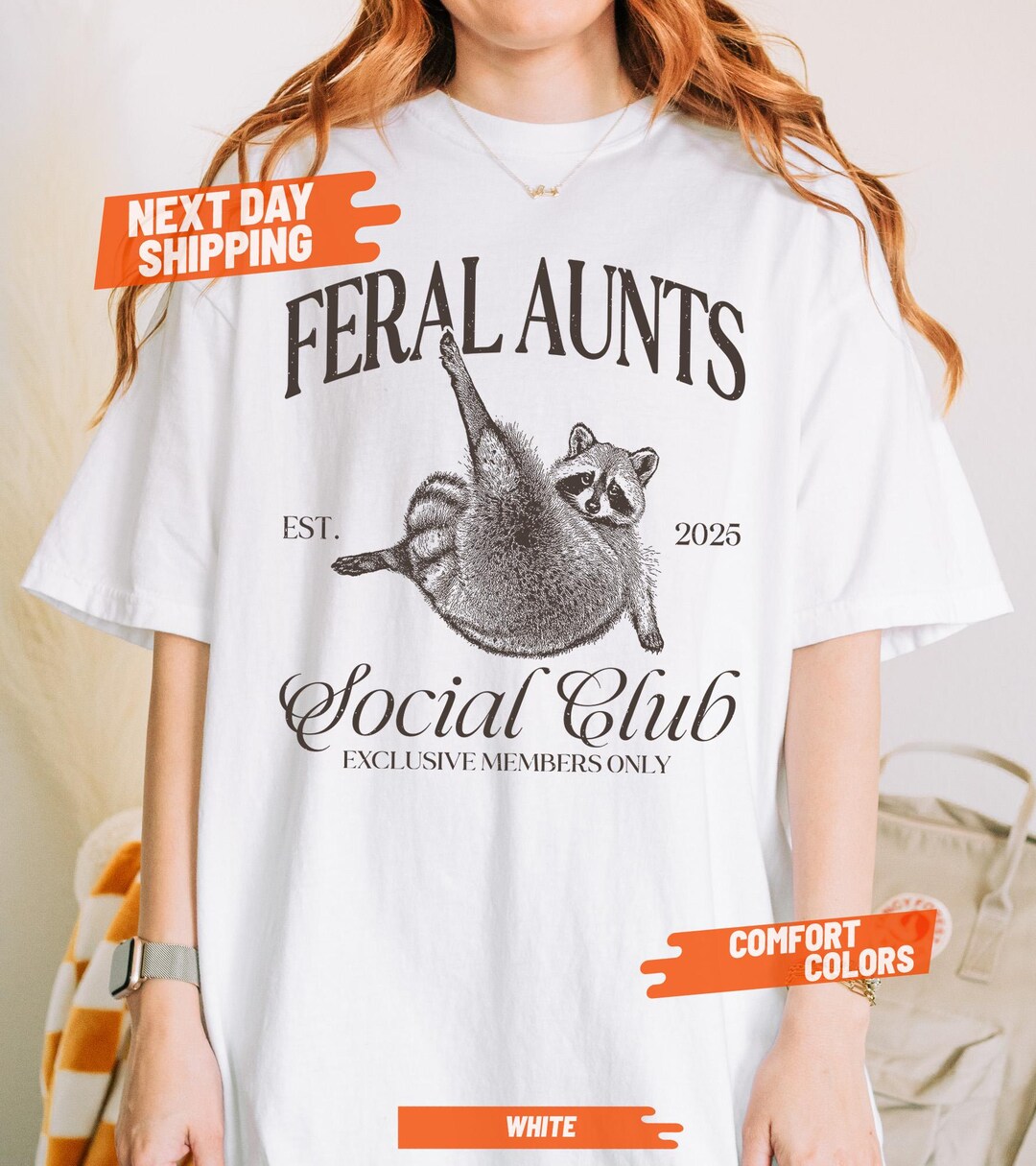 Feral Aunt Social Club Shirt, Funny Raccoon Shirt, Unhinged Shirt ...