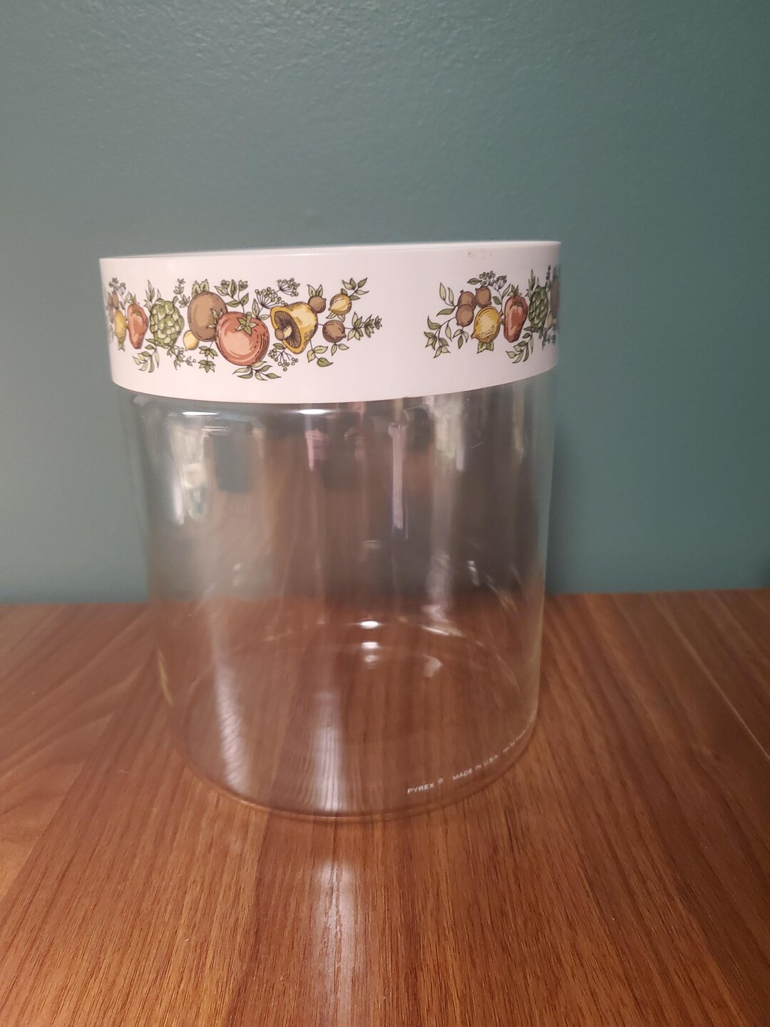 Vintage 1970's Pyrex Corning Ware Spice of Life Store & See Canister ...