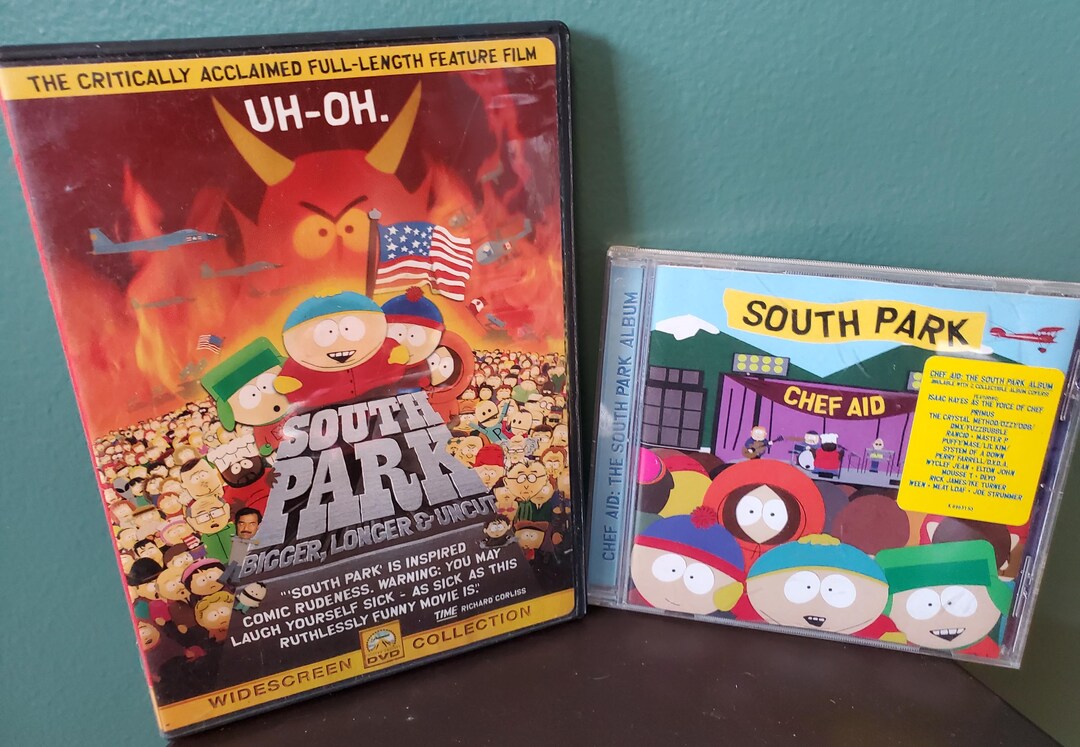 South Park Bigger, Longer & Uncut DVD Plus Chef Aid CD Both Discs Great ...