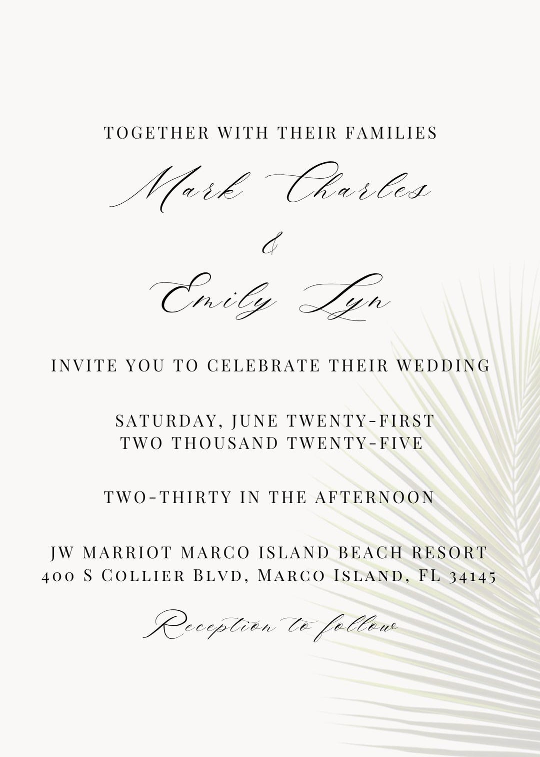 Classy, Summer Beach-themed Wedding Invitations Fully Customizable - Etsy
