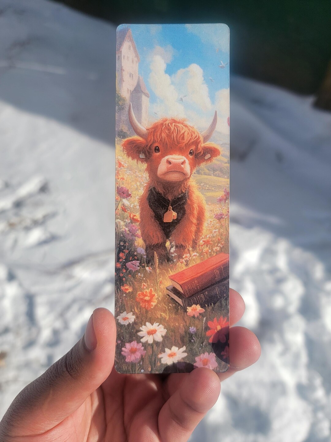 Highland Cow Bookmark, Cute Bookmark, Baby Cow Bookmark, Book Accessory ...