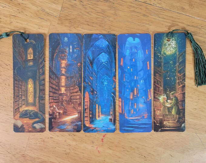 Spellbinding Bookshelf Bookmark Bundle X 4 Bookish Bookmark Book Lover ...