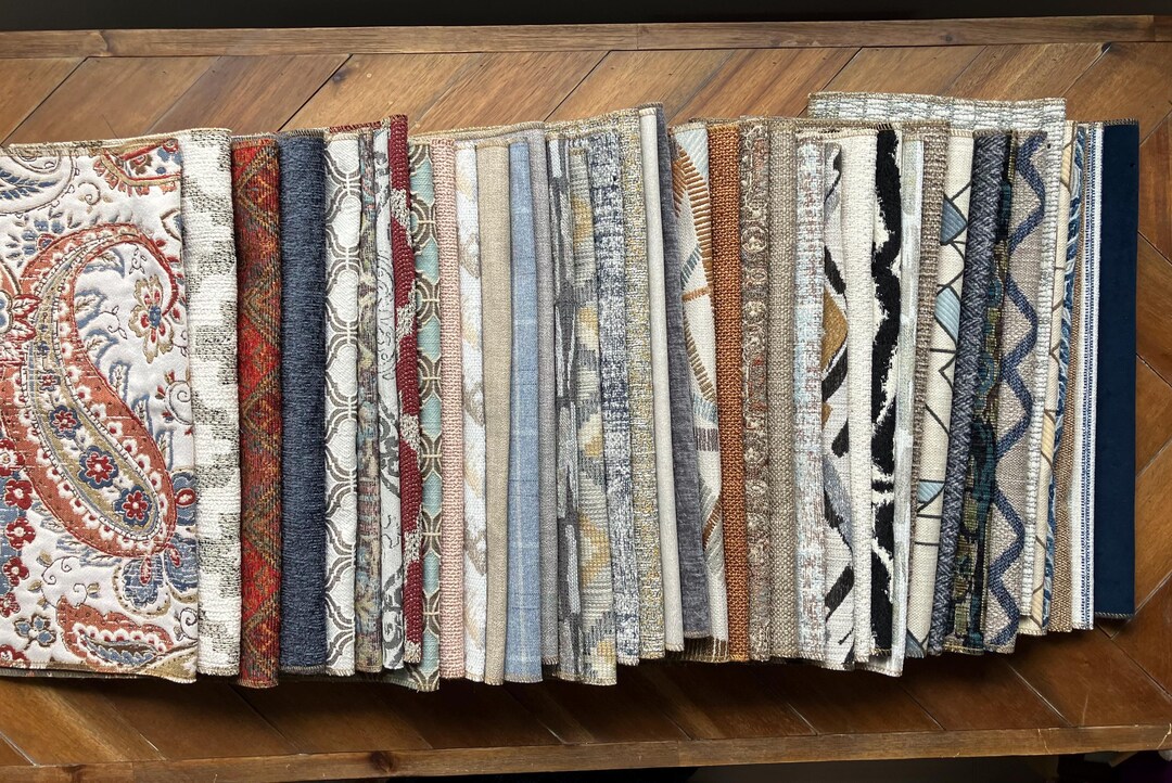 Upholstery Fabric Samples Bundles Curated Sets Five Plus Squares Sewing ...