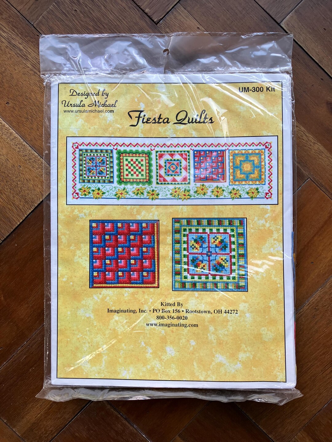 Vintage Stitchery Kit Counted Cross Stitch Fiesta Quilts Bright Colors ...