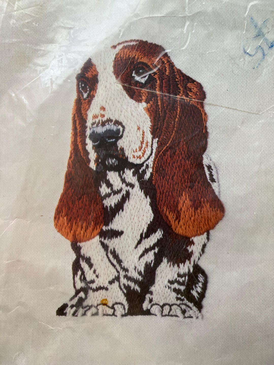 Vintage Crewel Embroidery Kit: Columbia Minerva Hush Puppies Basset ...