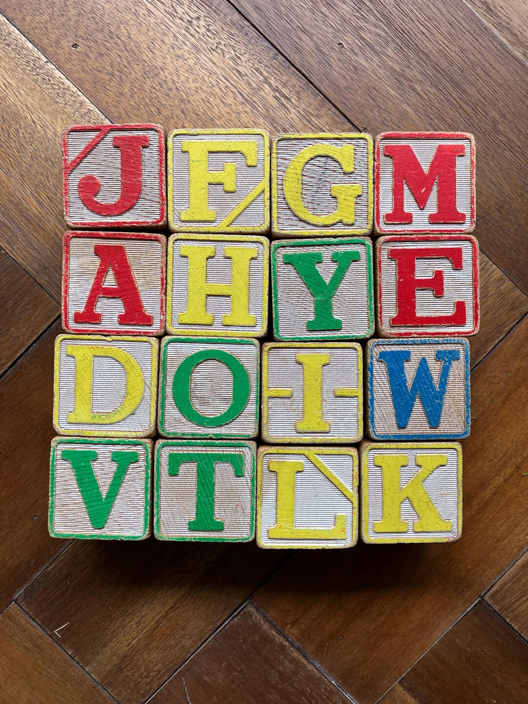 Vintage Playskool Alphabet Block: Distressed Wooden Letter, Sold ...