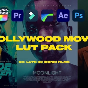 Hollywood Movie LUT Pack – 50 Cinematic Film Look Luts for Video Color ...