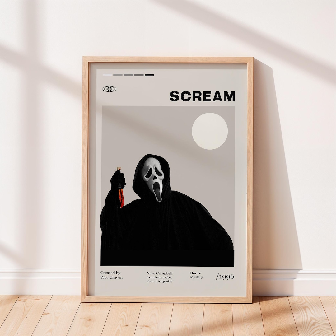 Scream 1996 Movie Poster, Wes Craven Movie, Neve Campbell, Courteney ...